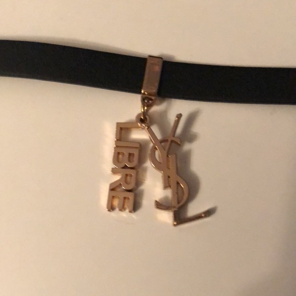 Yves Saint Laurent | Jewelry | Ysl Logo Charm Choker Necklacebracelet ...